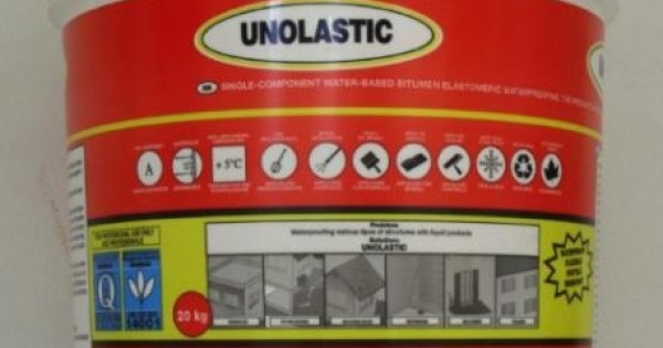 UNOLASTIC - vienkomponentė bituminė mastika hidroizoliacijai, 10kg